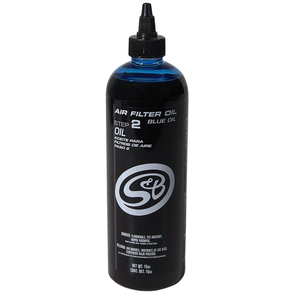 16 oz. Bottle of Air Filter Oil - Blue S&B - DNRcustoms.com